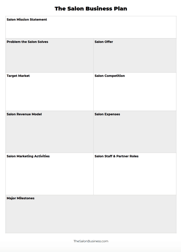 Salon Business Plan Template PDF & DOC [Free Download]